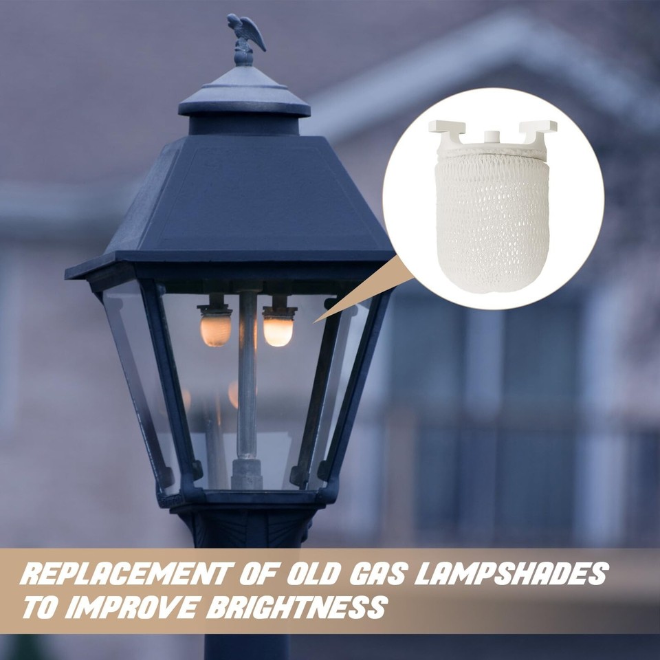 12 Pcs Gas Light Mantle Preformed Gas Lamp Mantles Gaslight Mantles Pre ...