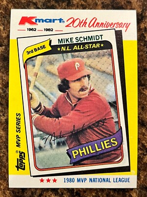 Mike Schmidt 1982 Topps Kmart 20th Anniversary MVP Series #39 | eBay