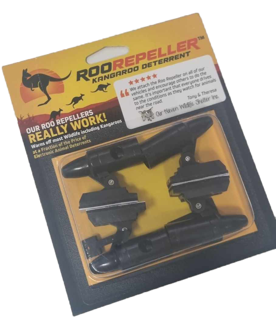ROO REPELLER DELUXE 4 PACK SHOO KANGAROO ANIMAL DETERRENT CAR 4WD ...
