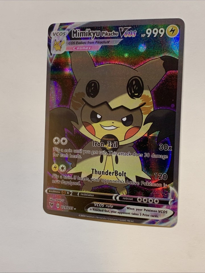 Pikachu Cosplay Mimikyu Pokémon Custom ACG Card Holo Foil Anime Hero ...