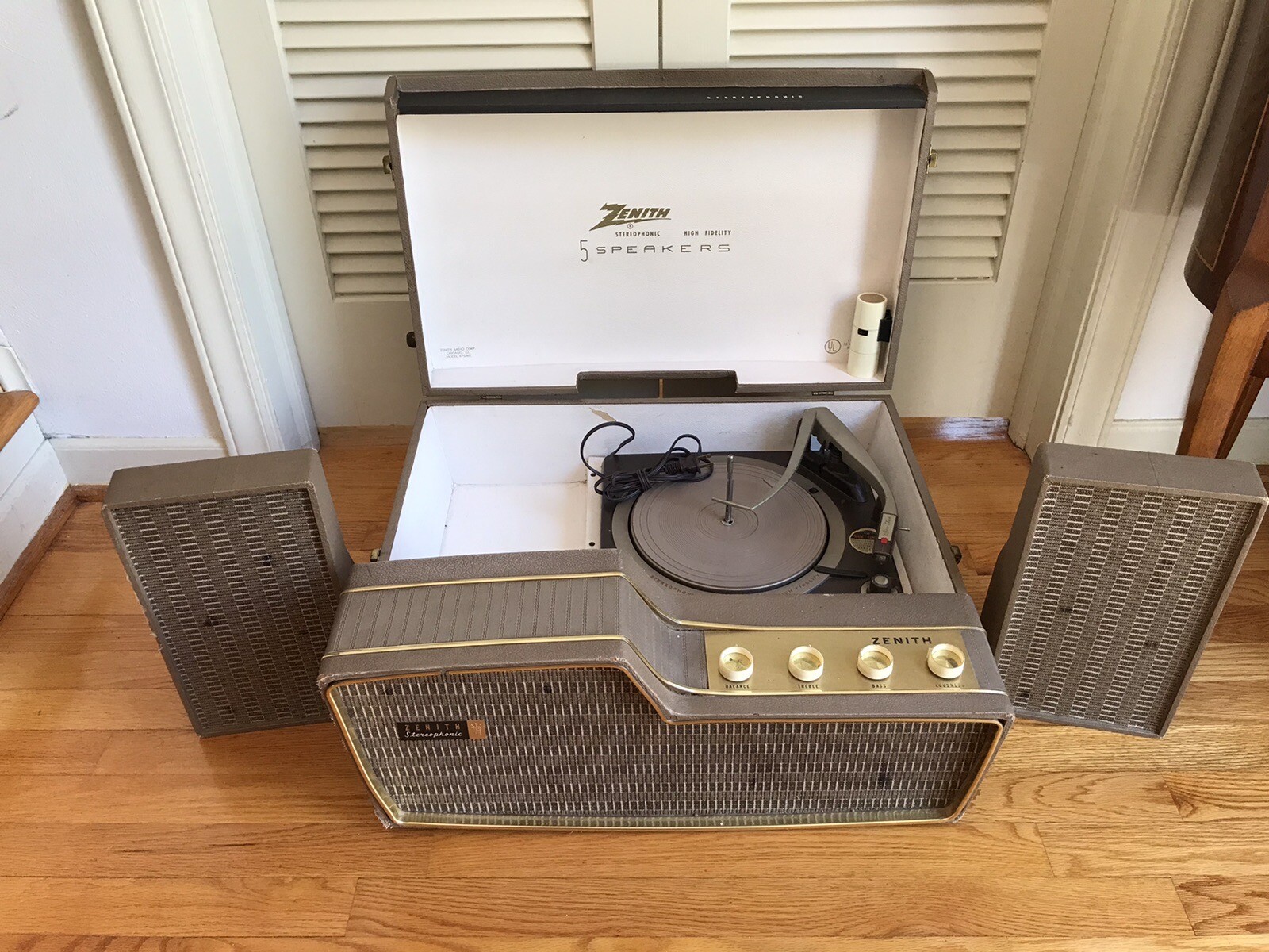 Zenith KPS-80C Mid Century Portable Record Player Works | eBay
