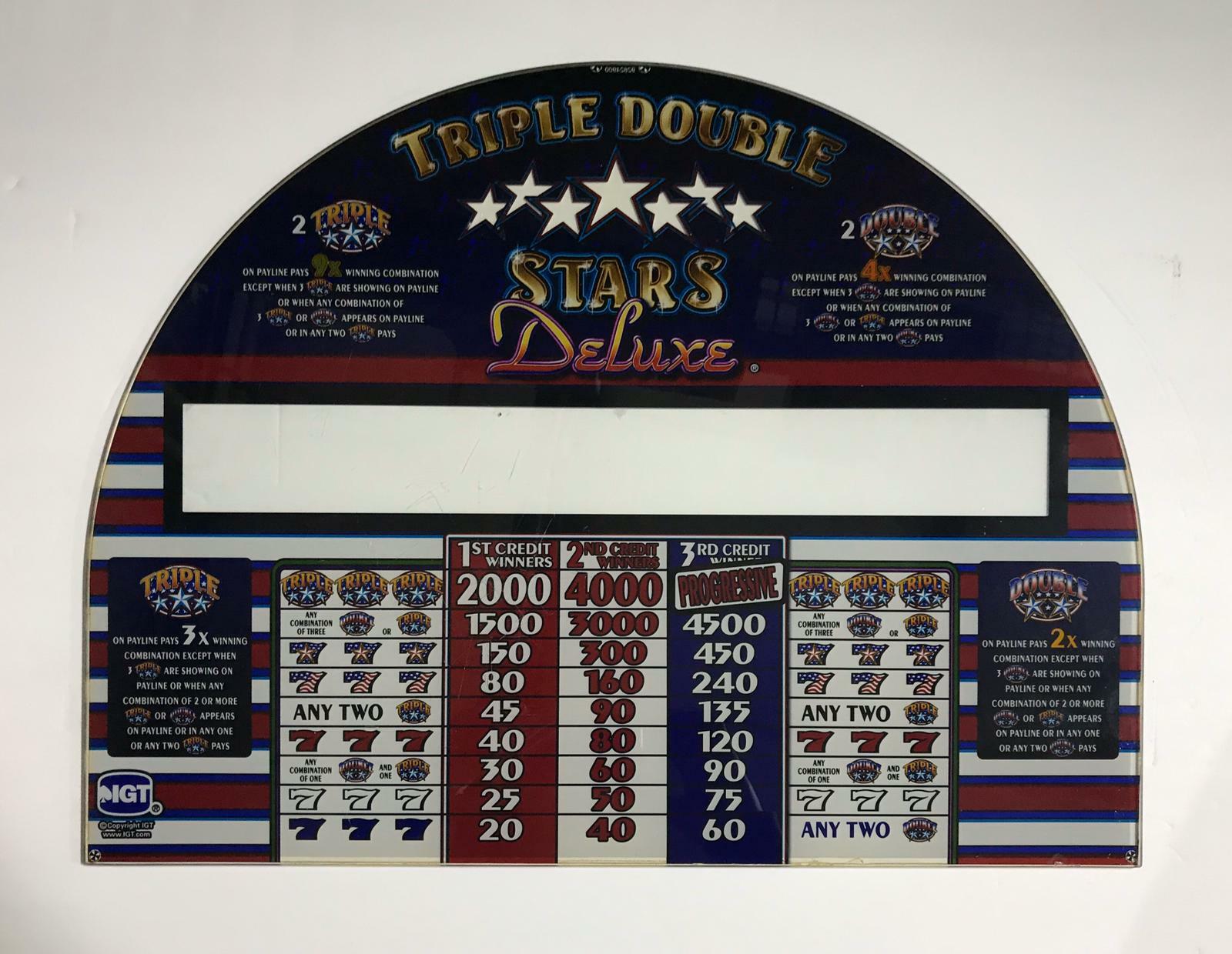 IGT slot machine top round glass "Triple Double Stars Deluxe" | eBay