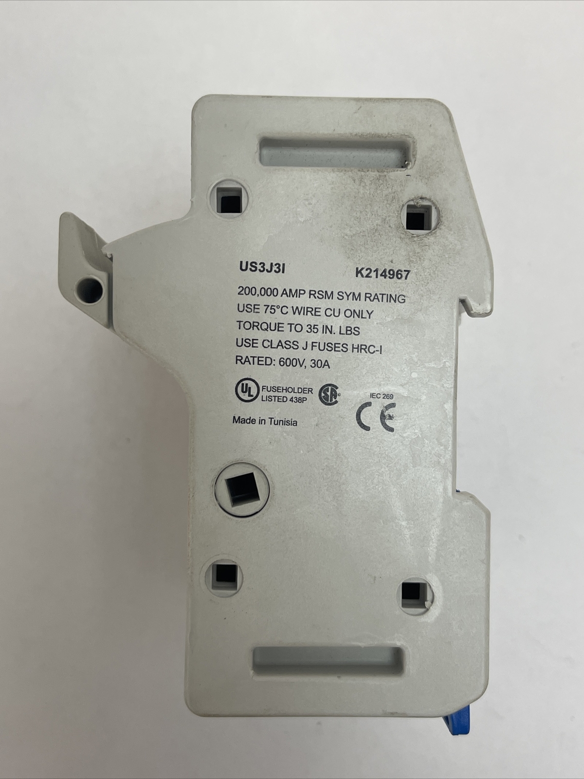 FERRAZ SHAWMUT US3J3I K214967 FUSE HOLDRER ULTRASAFE USE CLASS J FUSES ...