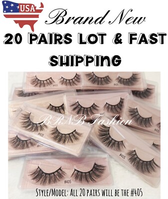20 pairs Lot Mink False Eyelashes Style #405 Fast Shipping Fashion ...