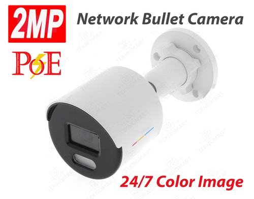 1080P 2MP 24/7 Color Security Wired IP Network PoE Bullet Camera 2.8mm ...