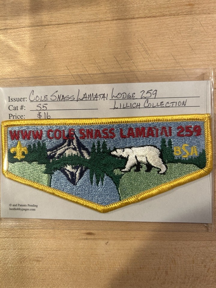 Cole Snass Lamatai OA Lodge 259 S5 | eBay