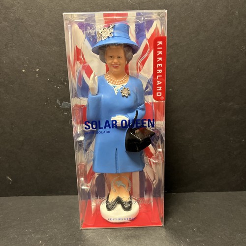 New Solar Powered Dancing Bobblehead Toy Kikkerland Waving Queen ...