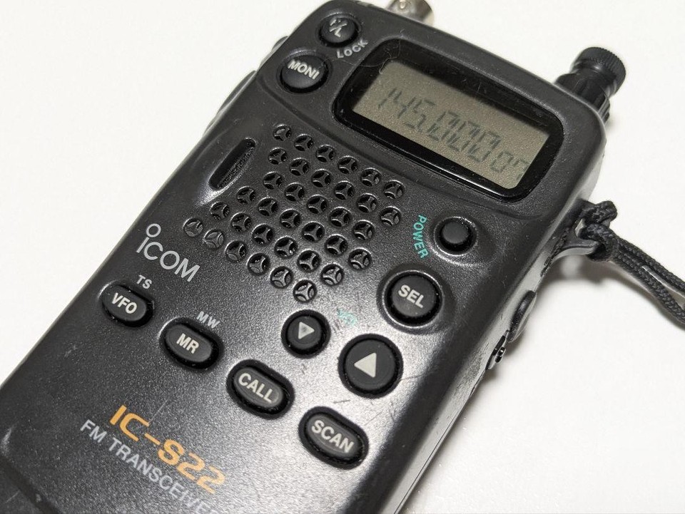Icom IC-S22 144MHz Handy Transceiver Modified RX DC Cable 3W Amateur ...