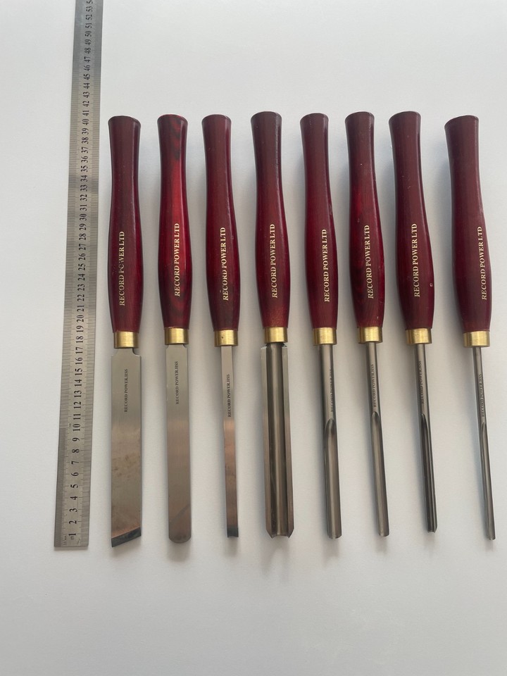 8 x Vintage Record Power Lathe Wood Turning Tools, Chisels & Gouges ...