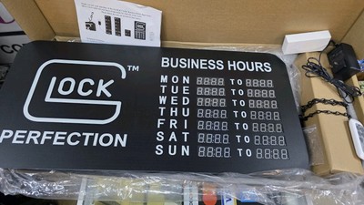 Glock Business Hours Led Sign | eBay