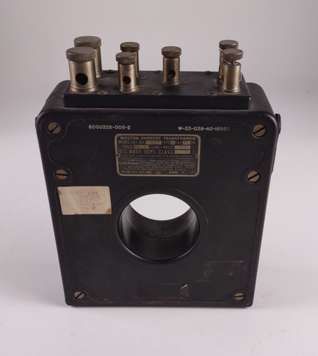 Weston Elec Current Transformer Model 327 Line-Volts 2500 Freq. 25-1000 ...