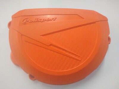 KTM Clutch Cover Protector EXCF / XCFW 250 2009 - 2013 Orange Polisport ...