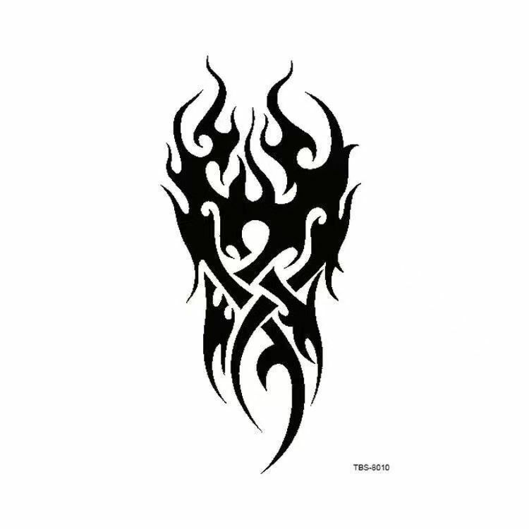 Black Flame Arm Tattoos