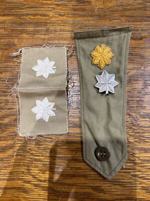 Colonel Rank Insignia Pin Silver Oak Leaf Shoulder Cover And Patch | eBay