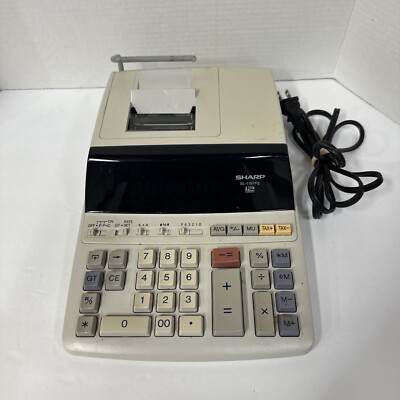 Sharp EL-1197PII 12 Digit Desktop Printing Calculator Ribbon Machine | eBay