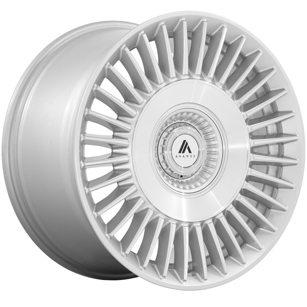 (Set-4) Asanti ABL-40 Tiara 22x9 5x108/5x4.5" +38mm Silver Wheels Rims ...