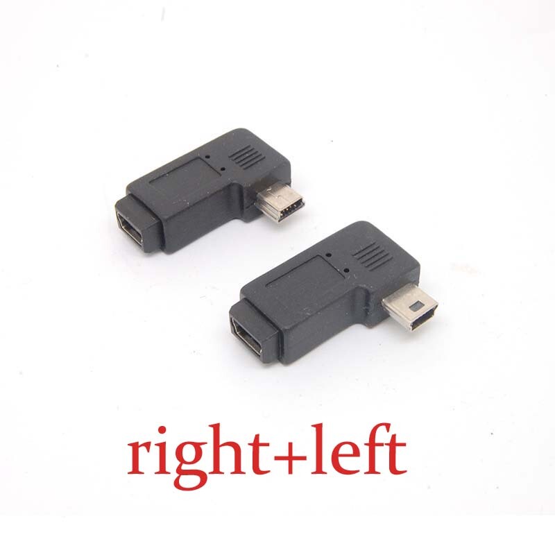 premium Mini USB Male left/right-Angle to Mini USB Female adapter ...
