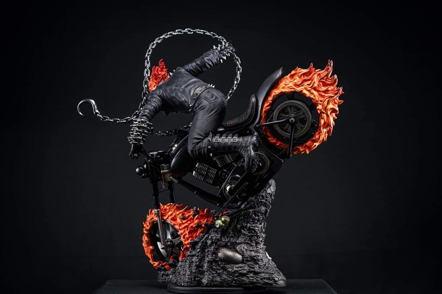 Custom 1/4 LL Digitals Marvel Ghost Rider Statue On Bike Franco ...