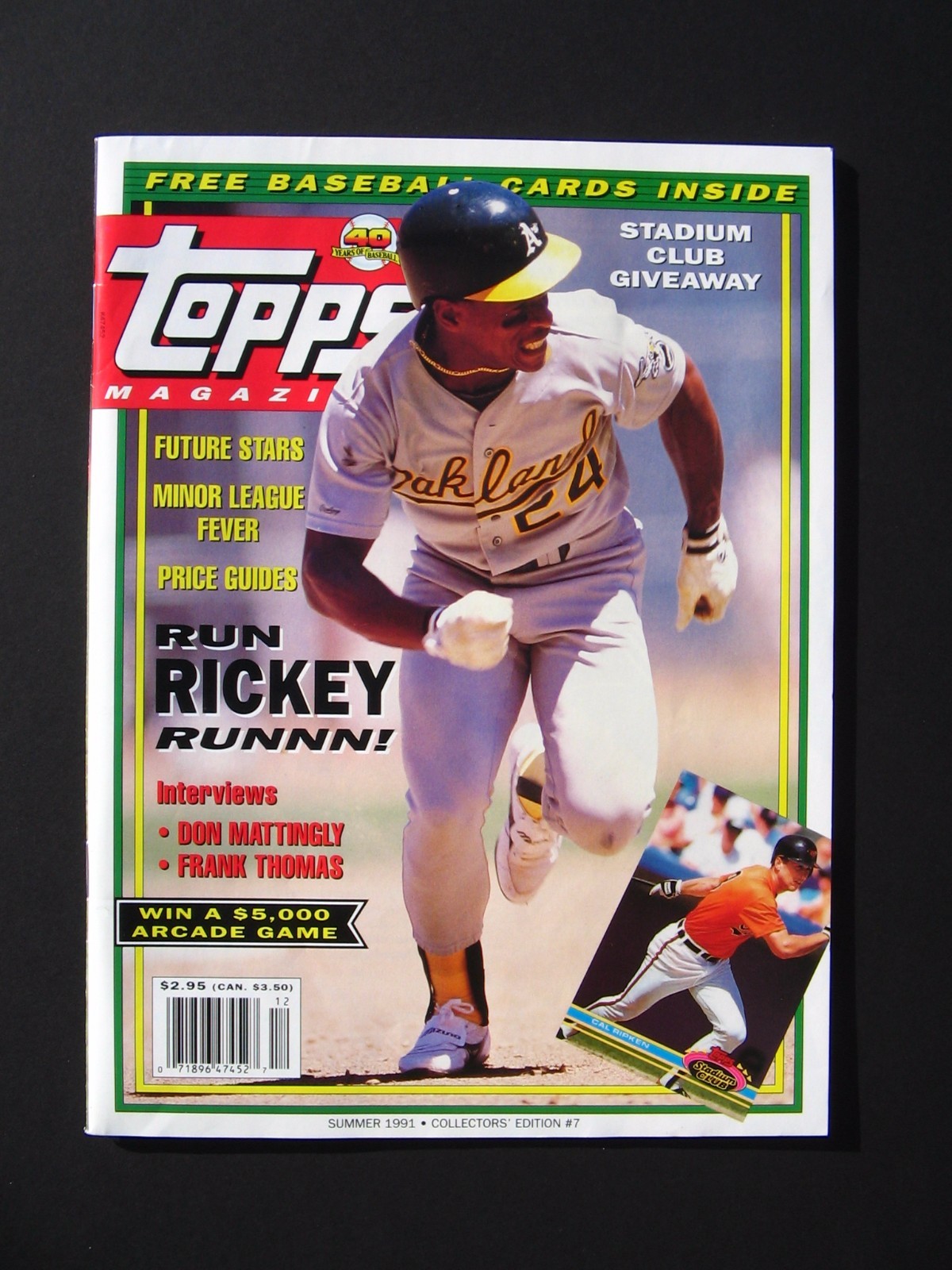 Topps Magazine #7 Summer 1991 Complete with Bound In Collector Cards ...