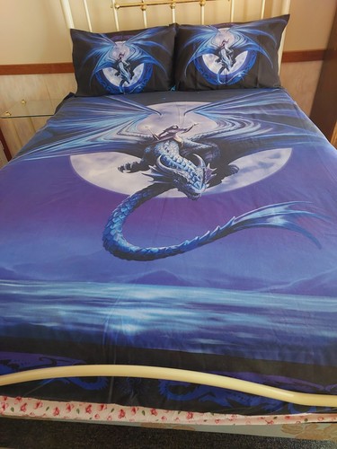 ANNE STOKES MOONSTONE DRAGON QUEEN QUILT COVER SET /2020 / RARE / GOOD ...