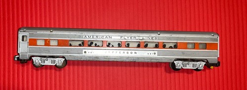 American Flyer S Ga 961 Red Stripe Jefferson Lighted Pullman Coach as ...