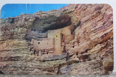 Arizona AZ Prescott Montezuma Castle Cliff Postcard Old Vintage Card ...