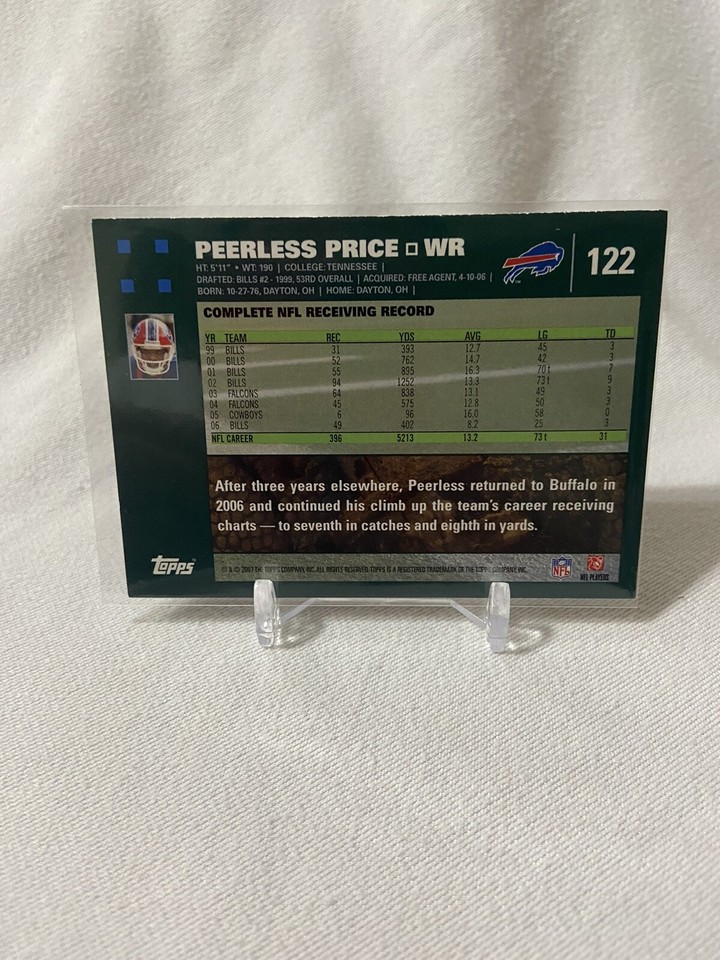 2007 Topps Football #122 Peerless Price | eBay