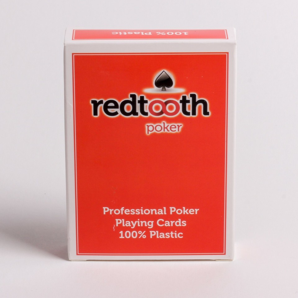Redtooth Poker Red Playing Cards for Poker Card Games 100% Plastic ...