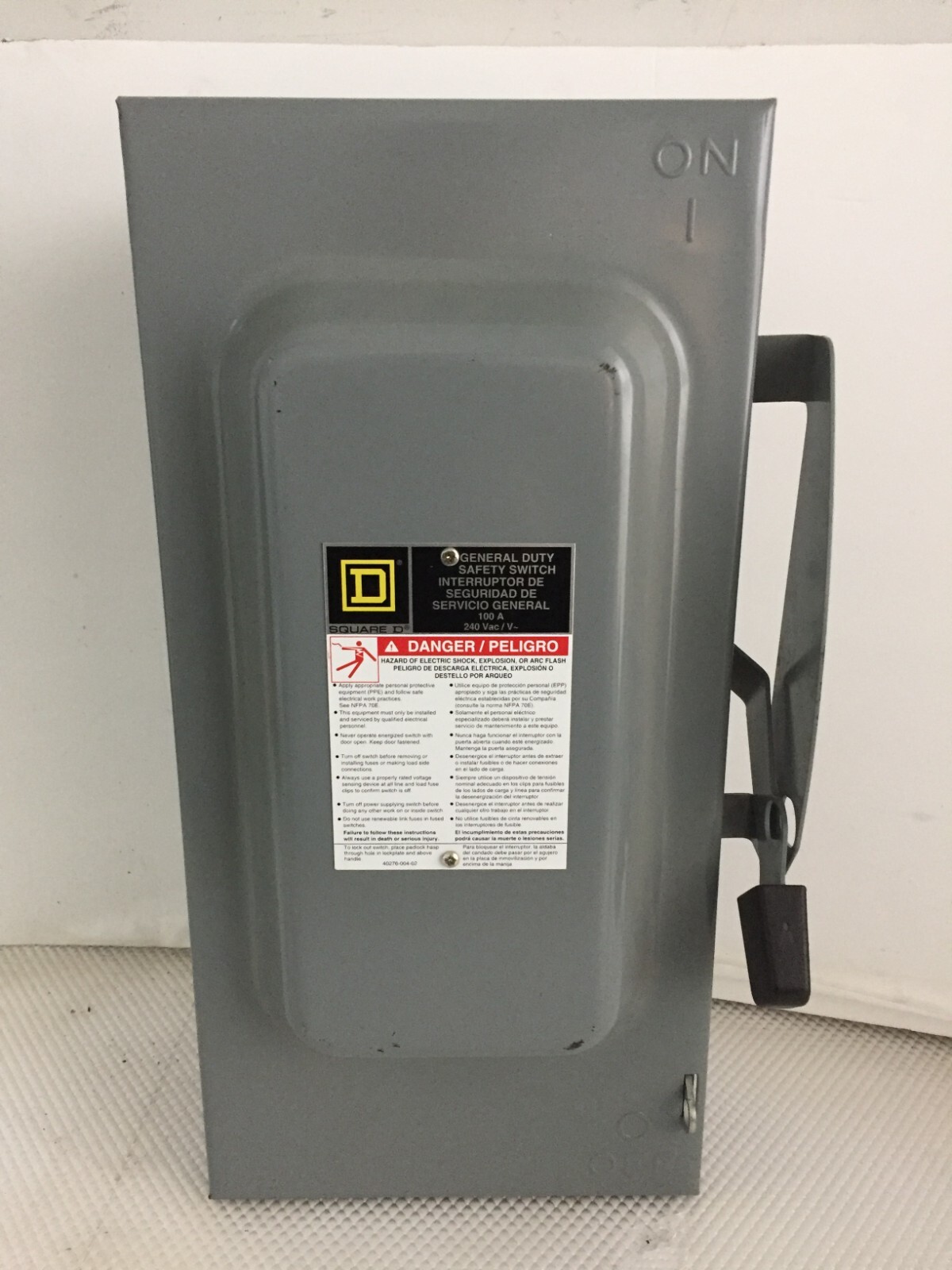 SQUARE D D223N 100 AMP 240 VOLT 1 PHASE FUSED DISCONNECT..D-1398 | eBay