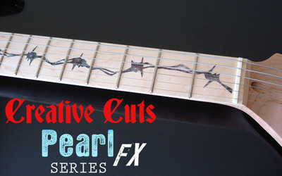 Barb Wire BLACK PEARL Fret Markers Inlay Stickers for Maple Neck ...