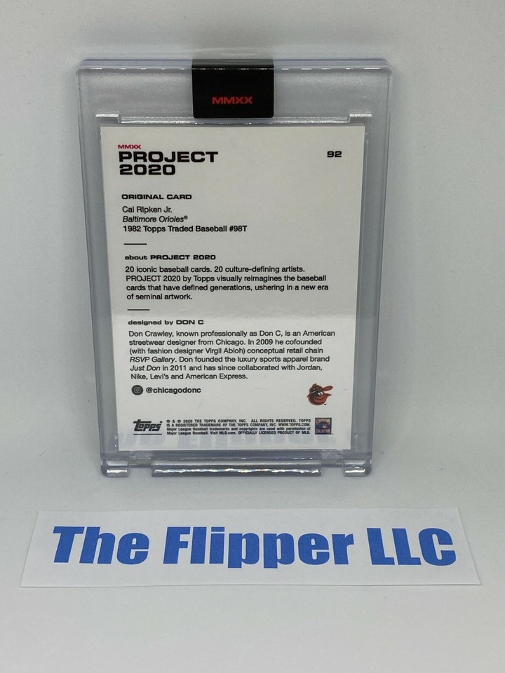 Topps Project 2020 Cal Ripken Jr. #92 1982 Card by Don C with Box PR ...