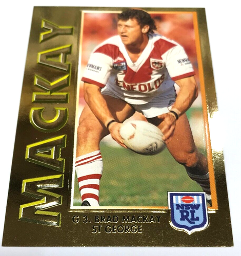 1994 DYNAMIC RUGBY LEAGUE SERIES 1 CARD EMBOSSED GOLD CHASE CARD G3 ...