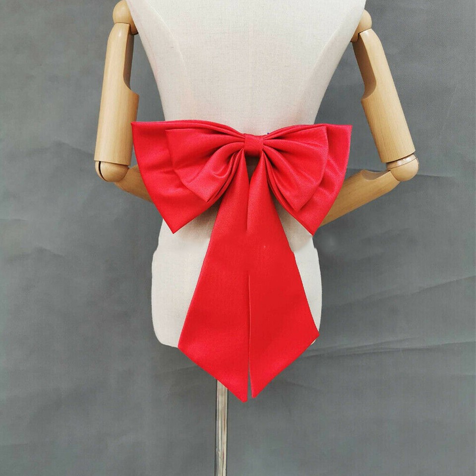 White Ivory Red Big Bow Bridal Long Detachable Satin Ribbon for Wedding ...
