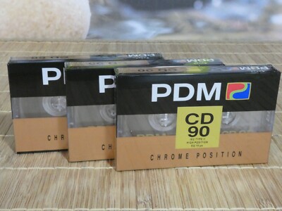 3X PDM CD-90 VINTAGE CASSETTES. 1990-92. TYPE II CHROME. 90 MINUTES ...