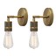 Set of 2 Retro Industrial Copper E27 Bare Lampholder Sconce Wall Lights Fixture | eBay