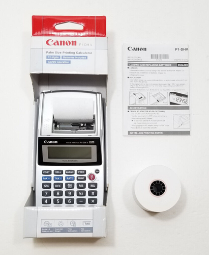 Canon P1-DH V Palm Size Printing Calculator 12 Digits TESTED WORKS ...