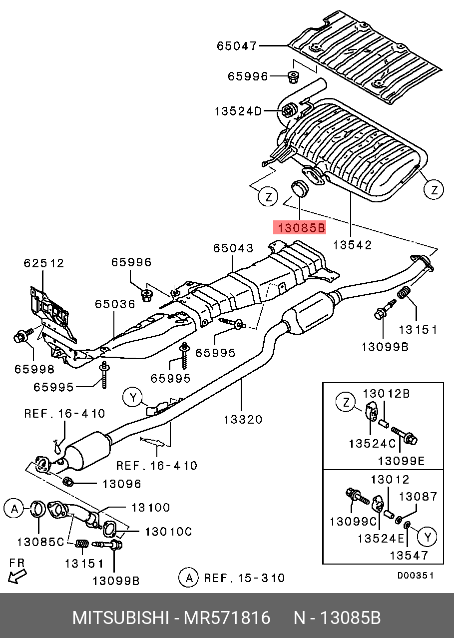 Genuine OE Gasket Kit Exhaust MR571816 for Mitsubishi MR57-1816 | eBay