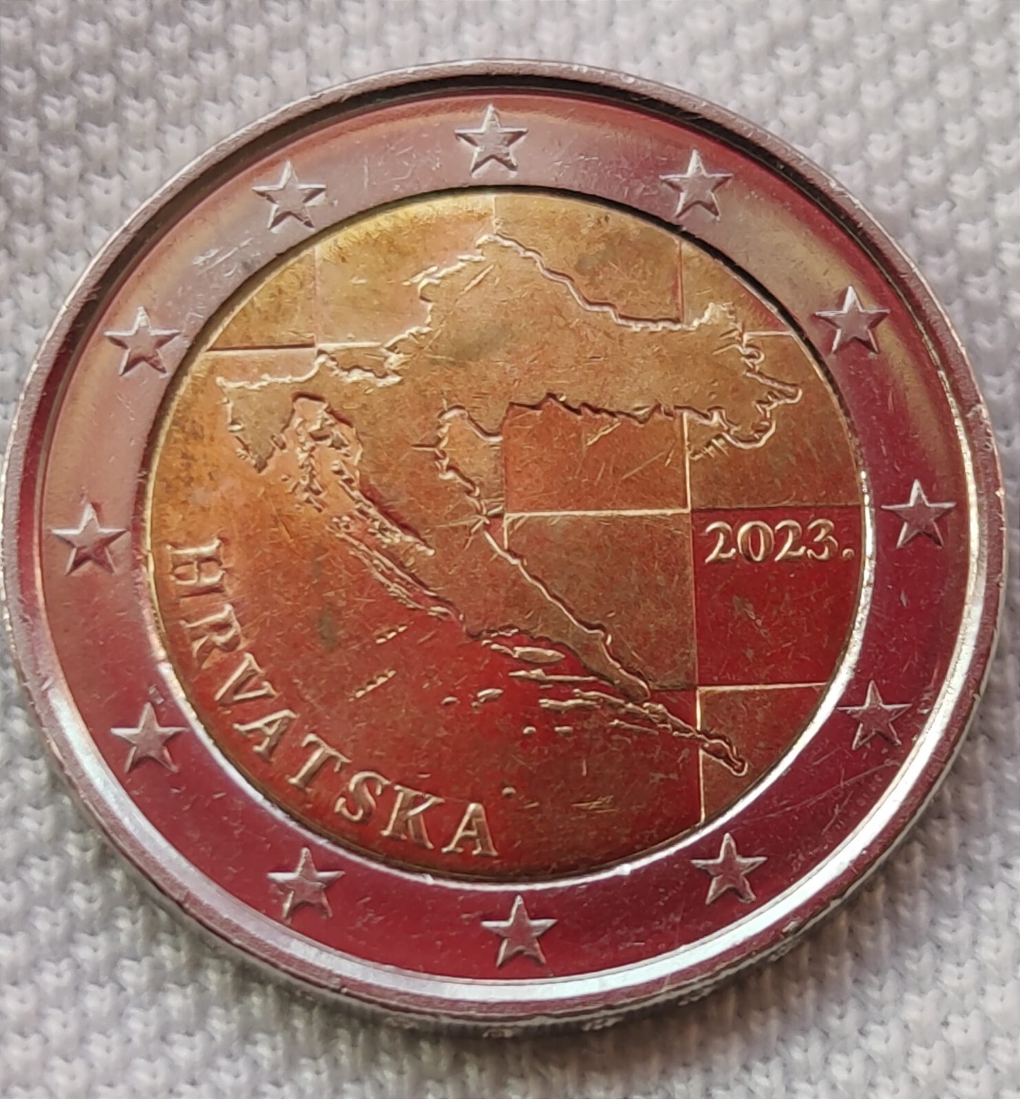 NEW ! 🔴CROATIA 2 Euro 2023 XF+ Map of Croatia on back🔴NEW ISSUED! | eBay