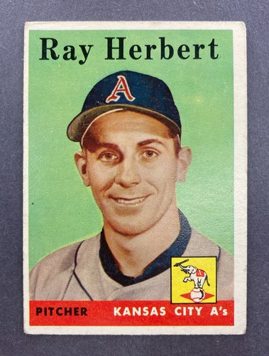 1958 Topps #379 Ray Herbert (Kansas City Athletics) (A) | eBay