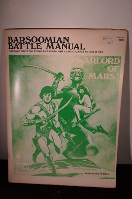 BARSOOMIAN BATTLE MANUAL~WAR GAME RULES FOR EDGAR RICE BURROUGHS Fair ...