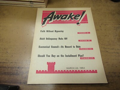 Awake Magazine Watchtower 1964 March 22 | eBay