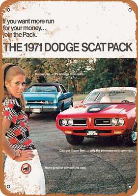 METAL SIGN - 1971 Dodge Scat Pack - Vintage Look Reproduction 2 | eBay