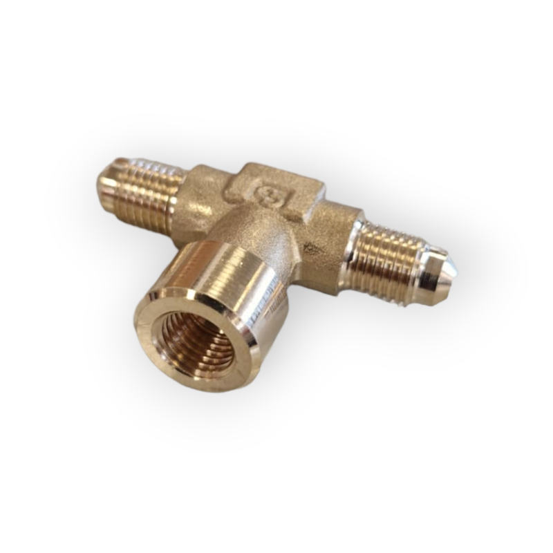 CASTEL 7340/222 TEE FITTING Ø 1/4 SAE MALE AND FEMALE CENTRAL FOR ...