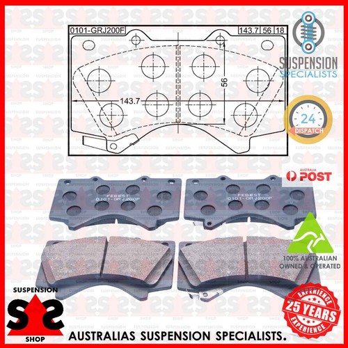 Front Axle Brake Pad Set, Disc Brake Suit TOYOTA Land Cruiser 200 (_J2 ...
