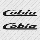 COBIA BOATS LOGO STYLE2 SILVER/BLACK DECALS STICKERS Set of 2 16" LONG ...