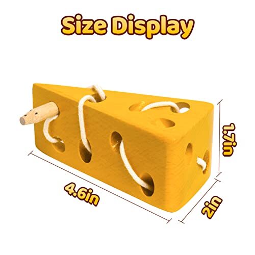 USATDD Wooden Lacing Cheese Fine Motor Skills Threading Toys Airplane ...