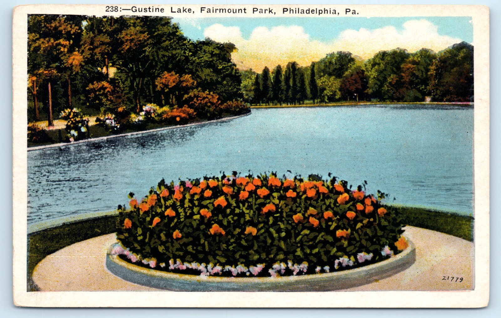 POSTCARD Gustine Lake Fairmount Park Philadelphia Pennsylvania | eBay