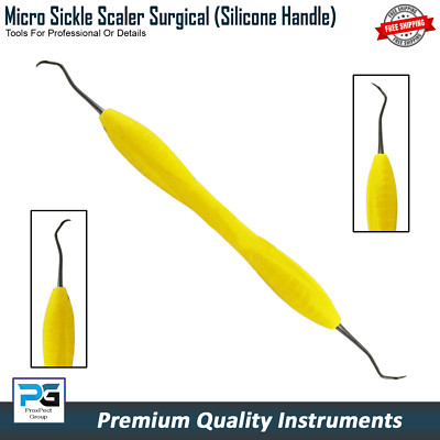MICRO SICKLE SCALER SILICONE COATED DENTAL HAND INSTRUMENT PERIODONTAL ...
