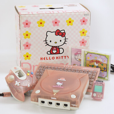 SEGA Dreamcast HELLO KITTY PINK Console Boxed Tested System ASAHI 1999 ...