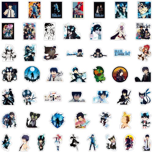 50pcs Blue Exorcist the Movie Vinyl Decal Stickers Waterproof Luggage ...